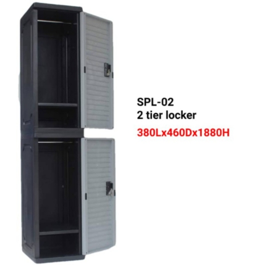 2 Tier Plastic Locker Organizer Storage Indoor Home Living Furniture ...