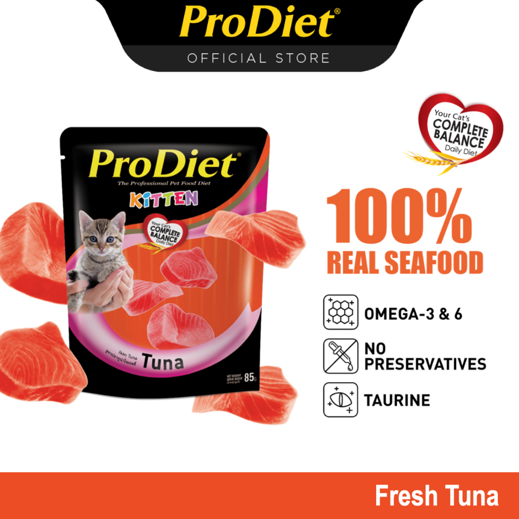ProDiet Wet Cat Food - Ocean Fish/Tuna/Mackerel/Chicken Tuna (85g x 24 ...