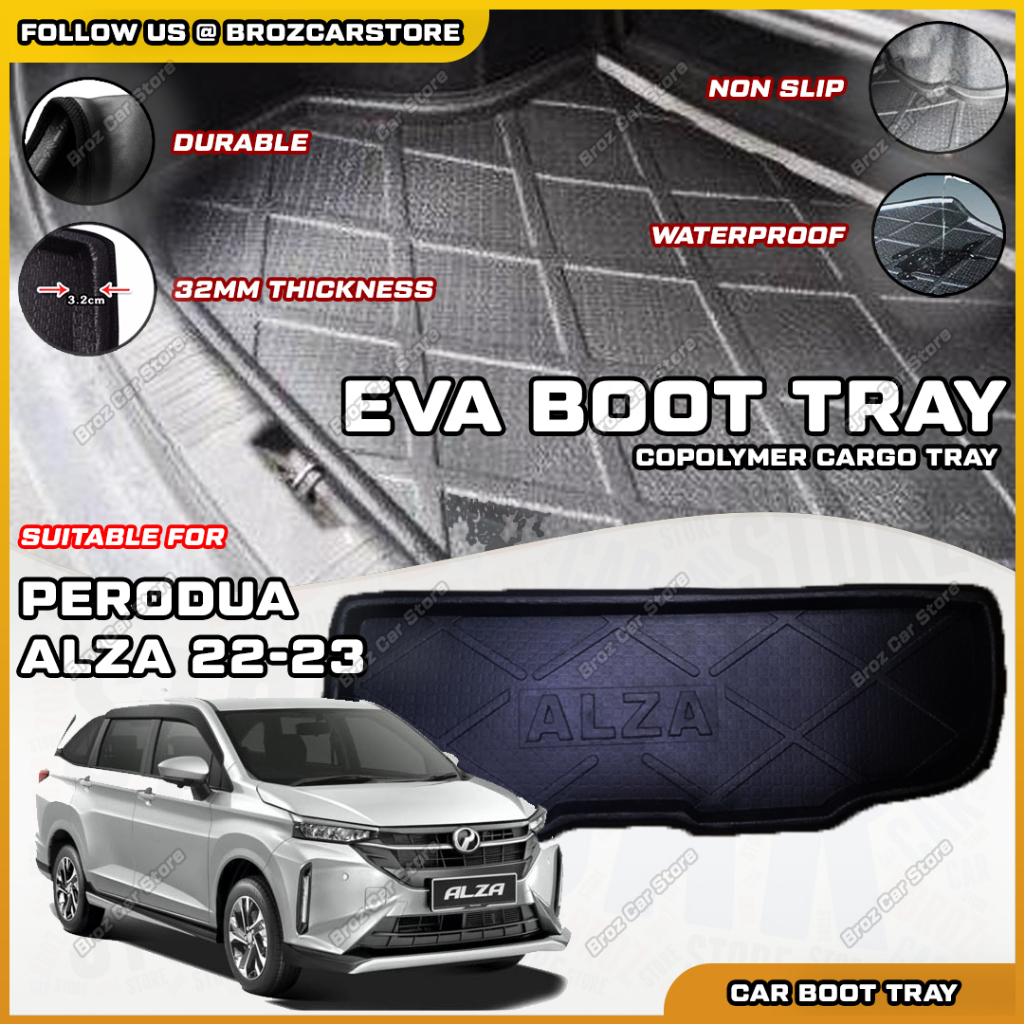 📥 For Perodua Alza 22-23 EVA Copolymer Car Boot Tray Luggage Cargo ...
