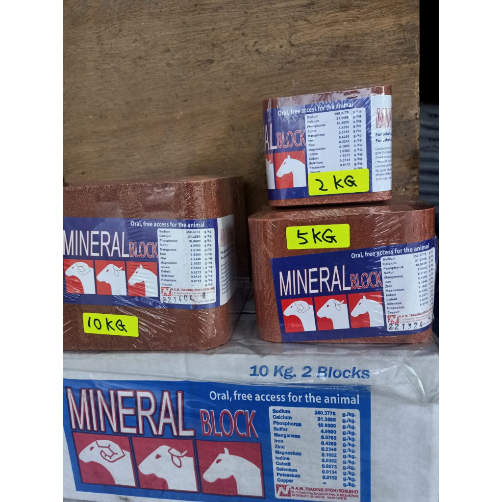 Mineral Block [2KG] Garam Jilat Lembu Kambing Kerbau Kuda | Shopee Malaysia