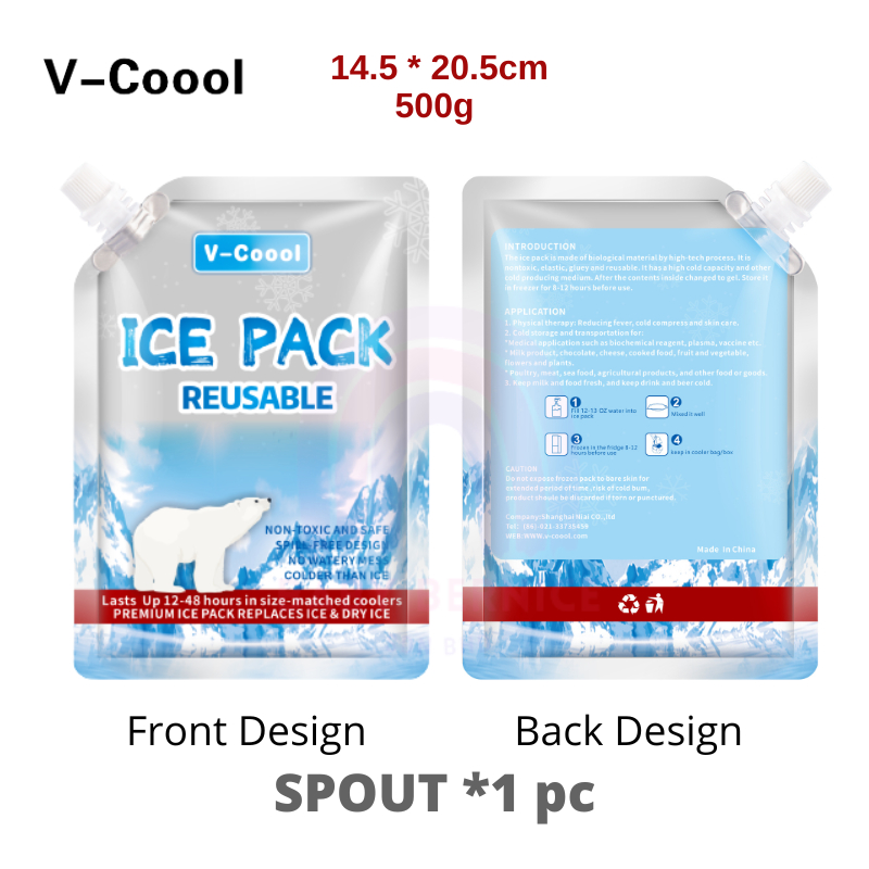 V-COOOL *SPOUT ICE PACK* V-cool Reusable Ice Packs Icepack Bricks Brick ...