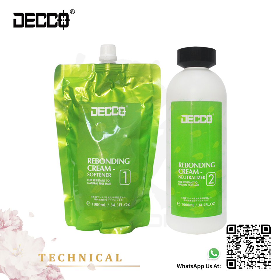 Decco Rebonding Cream Set 2 in 1 (Buy 2 Free Decco Luxurious Serum ...