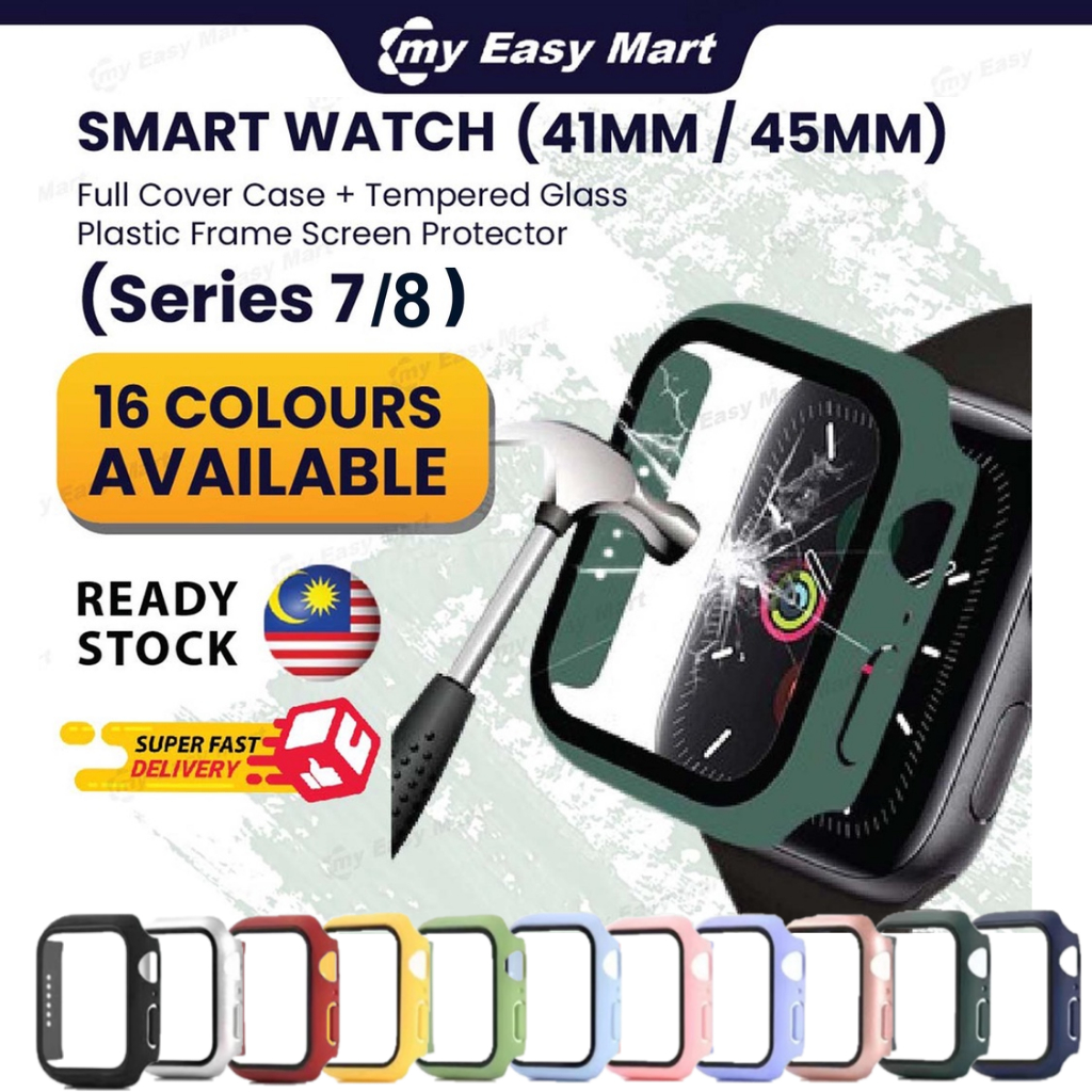 【𝟮𝟰𝗵𝗿 𝗦𝗵𝗶𝗽】Apple Iwatch Case 41mm 45mm Series 8 Series 7 Smart Watch ...