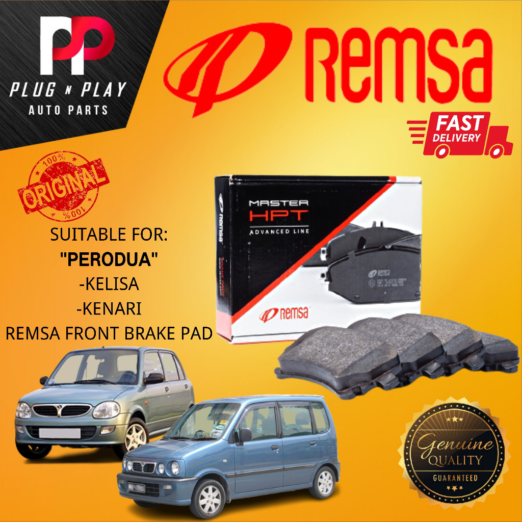 PERODUA KELISA / KENARI FRONT (DEPAN) REMSA BRAKE PAD 100% ORIGINAL | Shopee Malaysia