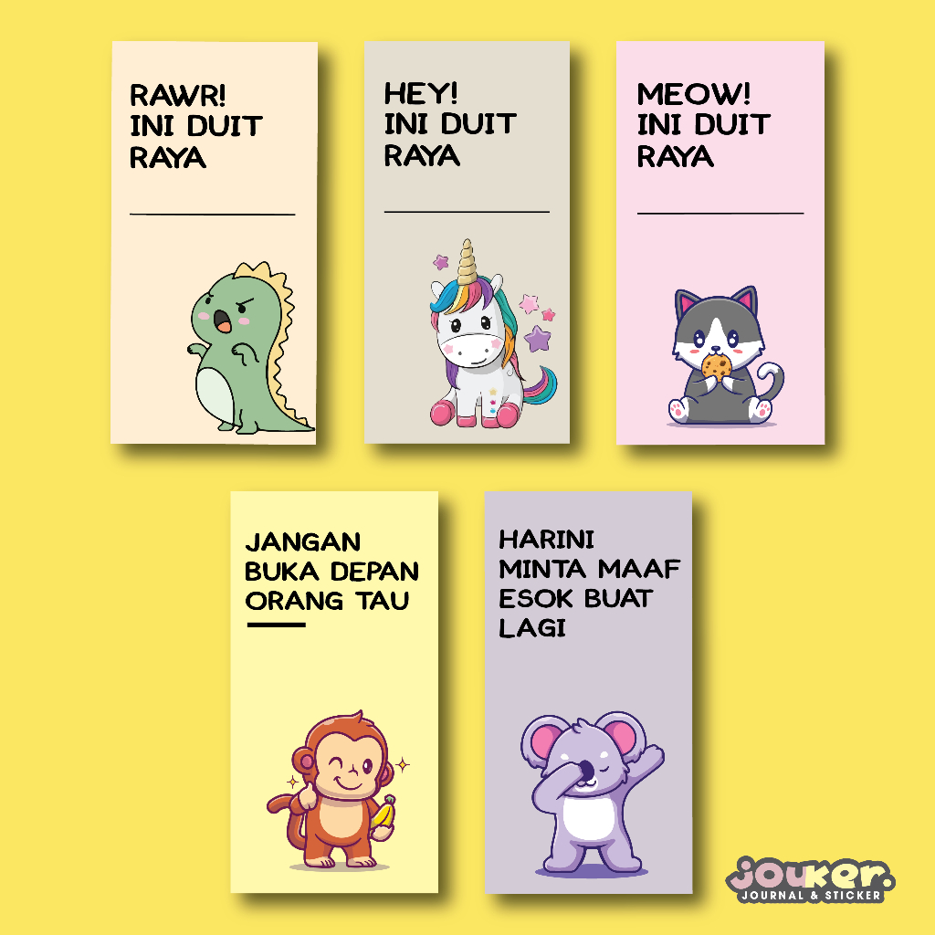 Sampul Duit Cute / 5 pcs Sampul Duit Raya 2026 / Money Pocket 2026 ...