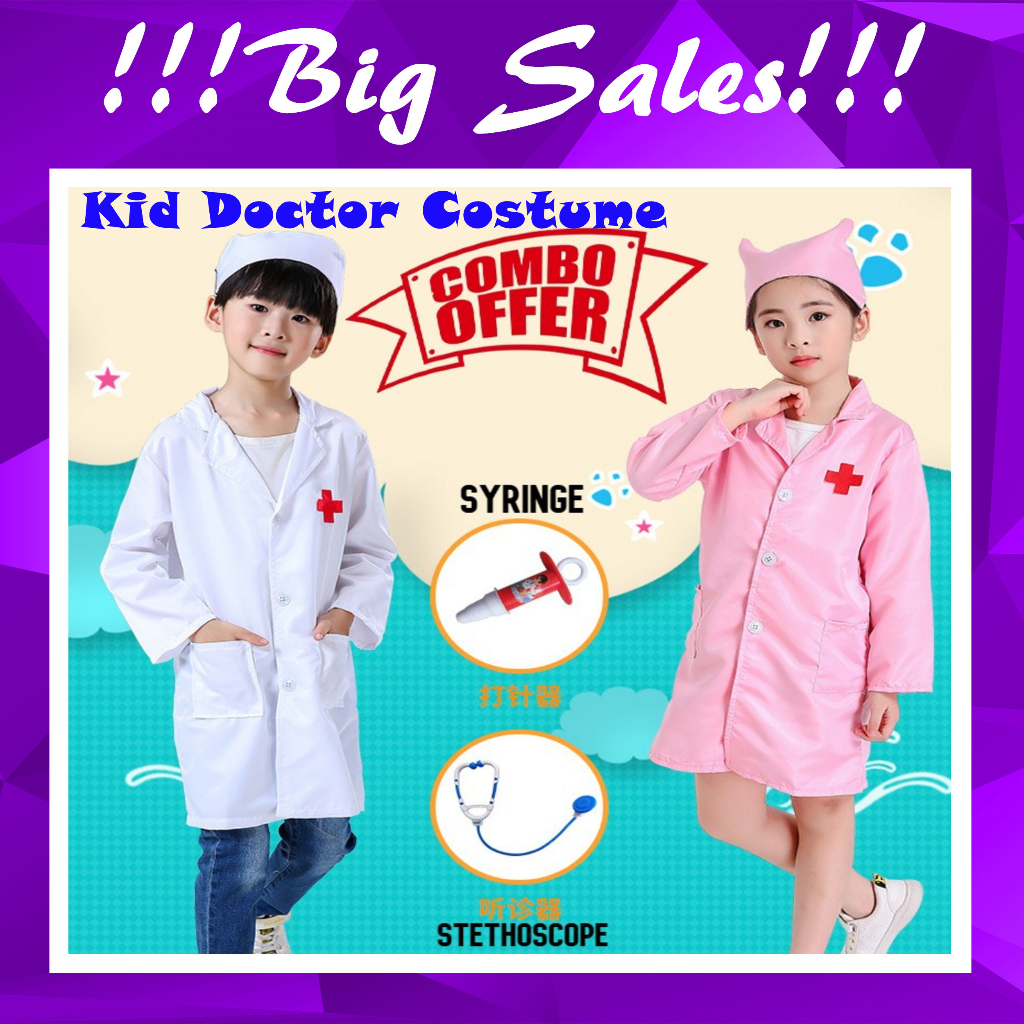 Ready Stock Baju Doktor Doctor Costume Kids Toys Doctor Stethoscope ...