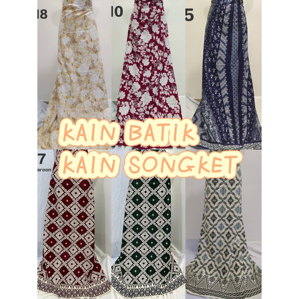 KAIN BATIK/ KAIN SONGKET LIMITED STOK/PREMIUM KUALITI/READY STOK ...