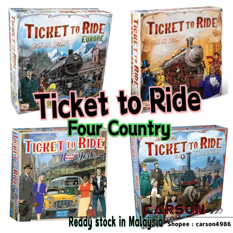 Ticket To Ride US Europe France Newyork Edition Board Game Card Games ...
