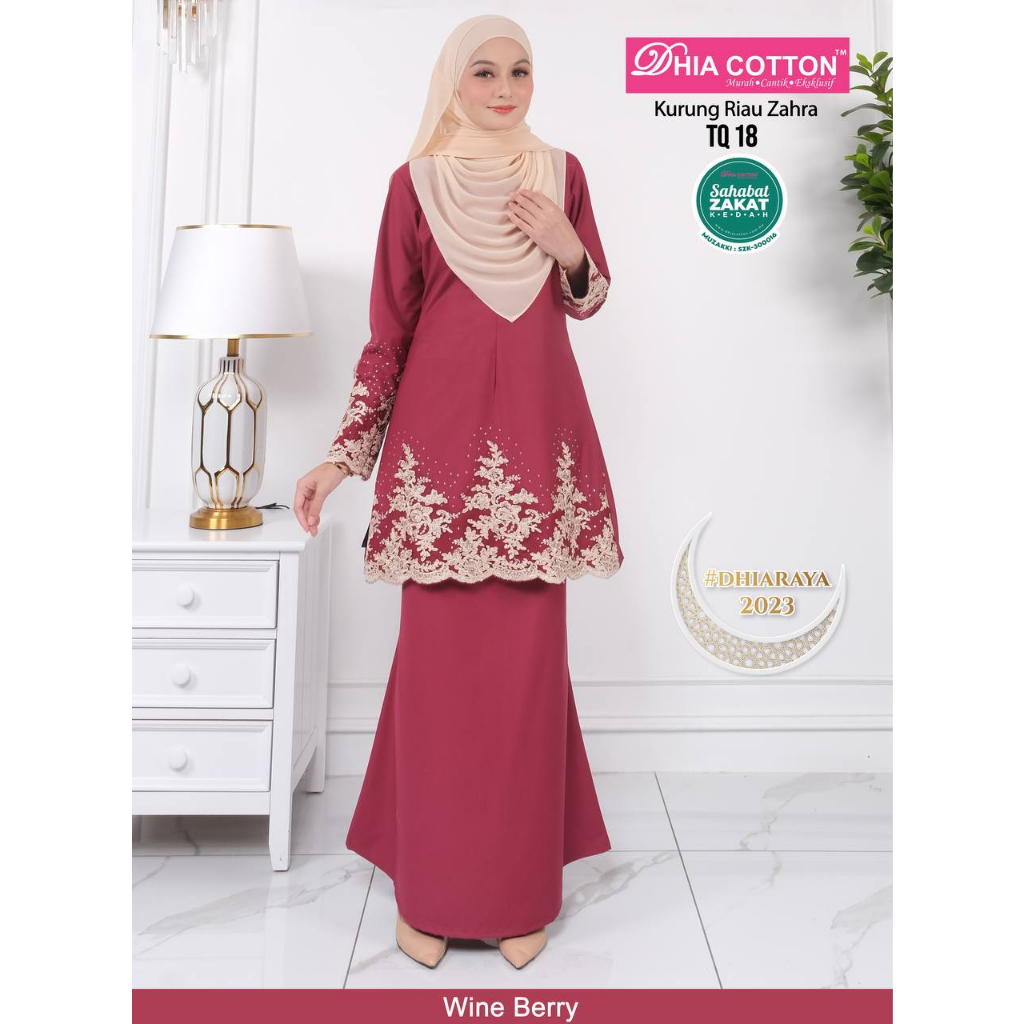 WINE BERRY CODE 18 SULAM TAMPAL BAJU RAYA SEDONDON FAMILY BAJU RAYA ...