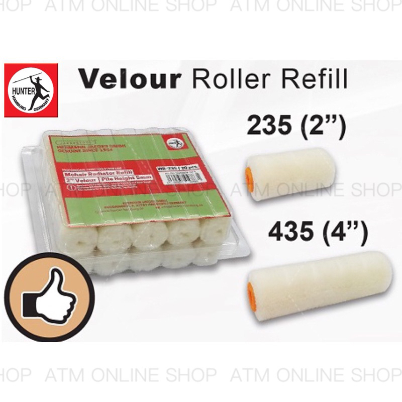 {HUNTER} ROLLER REFILL (Velour) 2” & 4” / RADIATOR REFILL (Polyamide) 4 ...