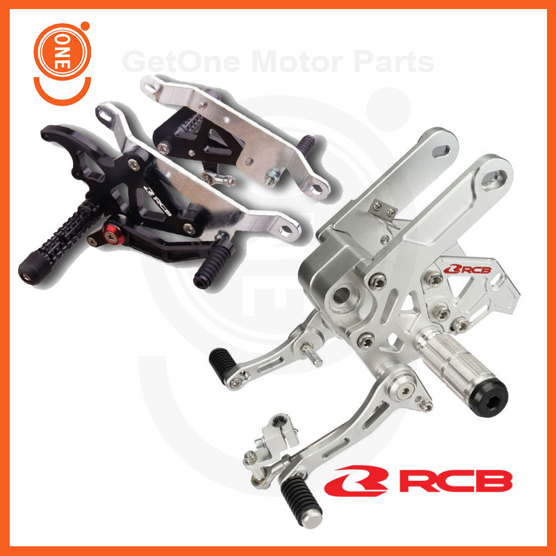 RCB RACING FOOTREST SINGLE SET RCB HEAVY DUTY - Y15ZR - BLACK (01FR007B ...