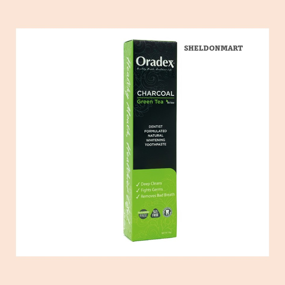 [EXP: 12/2025] ORADEX CHARCOAL GREEN TEA TOOTHPASTE 50G / 120G | Shopee ...
