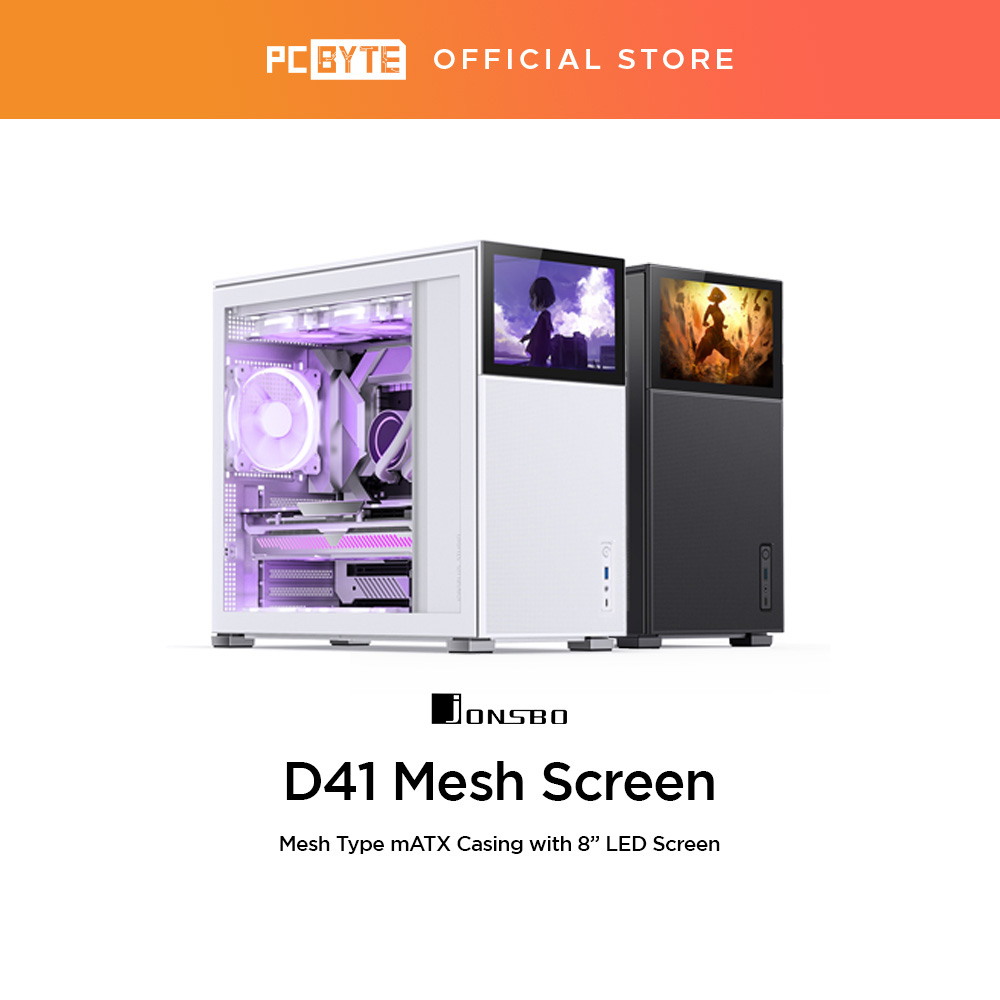 Jonsbo D41 Mesh Screen ATX Case [White/Black] | Shopee Malaysia
