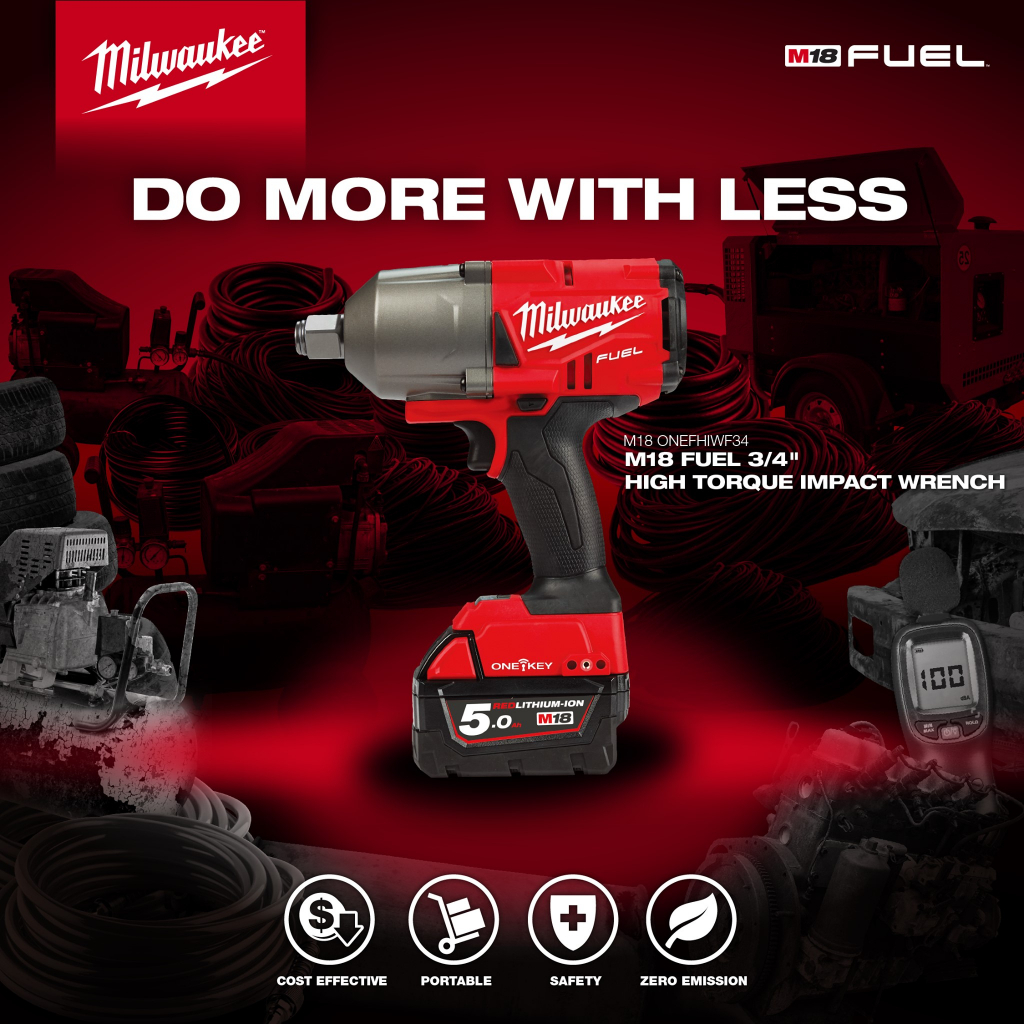 Milwaukee M18 FUEL™ One-Key™ 3/4" High Torque Impact Wrench w/ 2 units ...