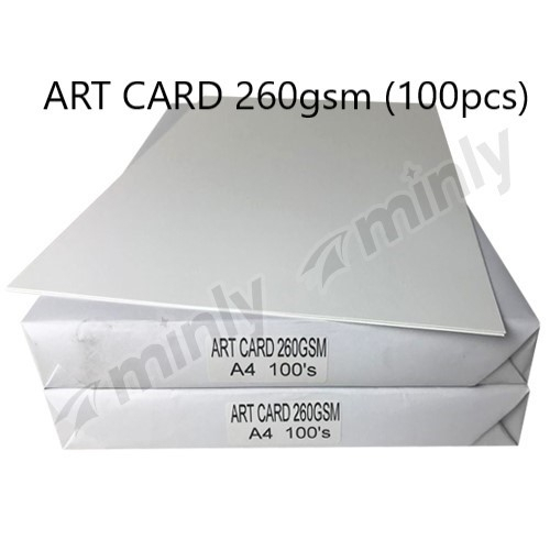 Art Card 260gsm (2 side gloss coated)/ A6 / A5 (500pcs/pkt) | Shopee ...