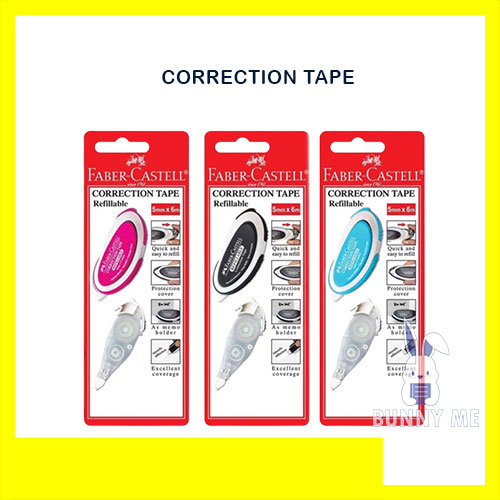 FABER-CASTELL GLIDE CORRECTION TAPE WITH REFILL 5MM X 6M | Shopee Malaysia