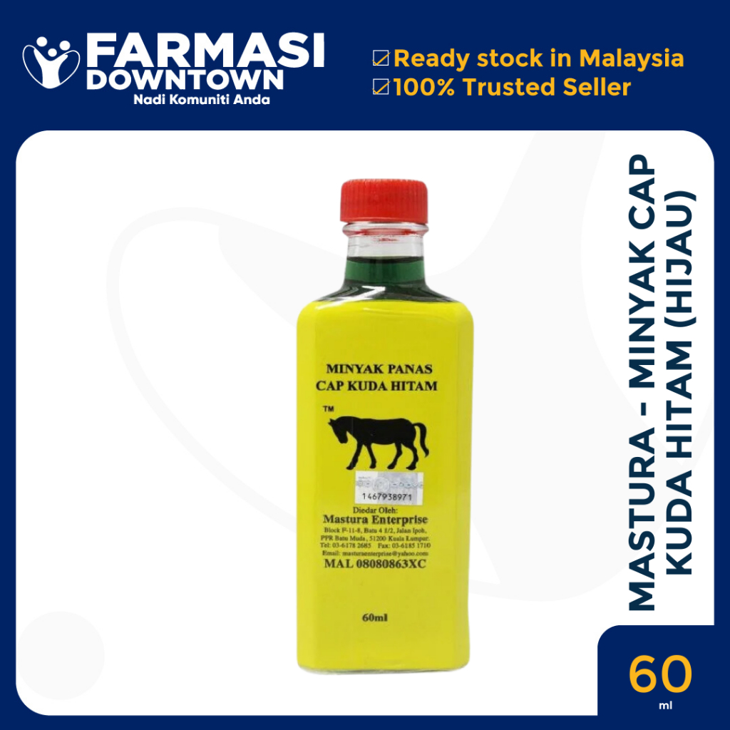 MASTURA - MINYAK CAP KUDA HITAM 60ML (HIJAU) | Shopee Malaysia