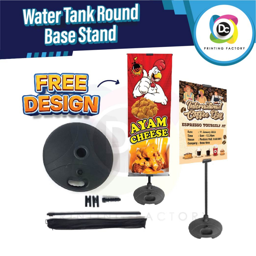 Water Tank Base Round Stand / Bunting Banner Poster Stand | Shopee Malaysia