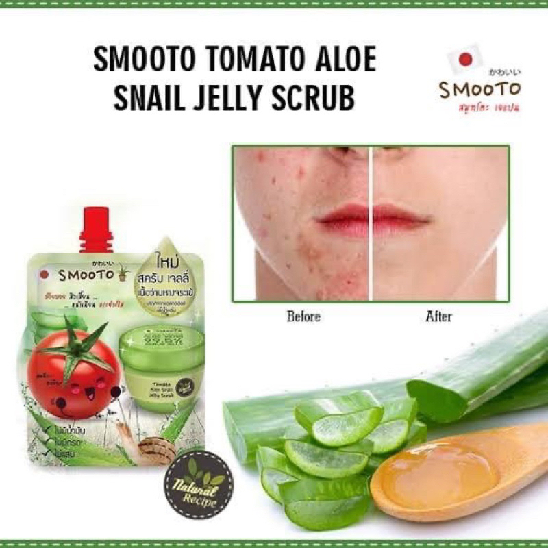 SMOOTO TOMATO ALOE SNAIL JELLY SCRUB (50G) | Shopee Malaysia