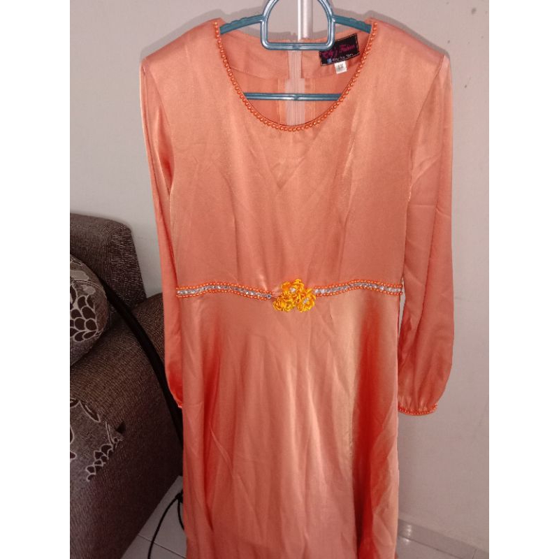 baju raya satin princess dress | Shopee Malaysia