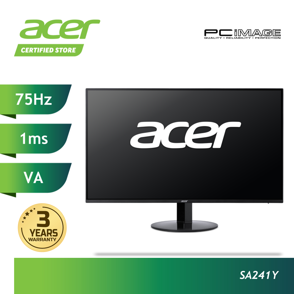 Acer SA241Y Ultra Thin Flat Monitor (24"/IPS Panel/Full HD/1ms VRB ...