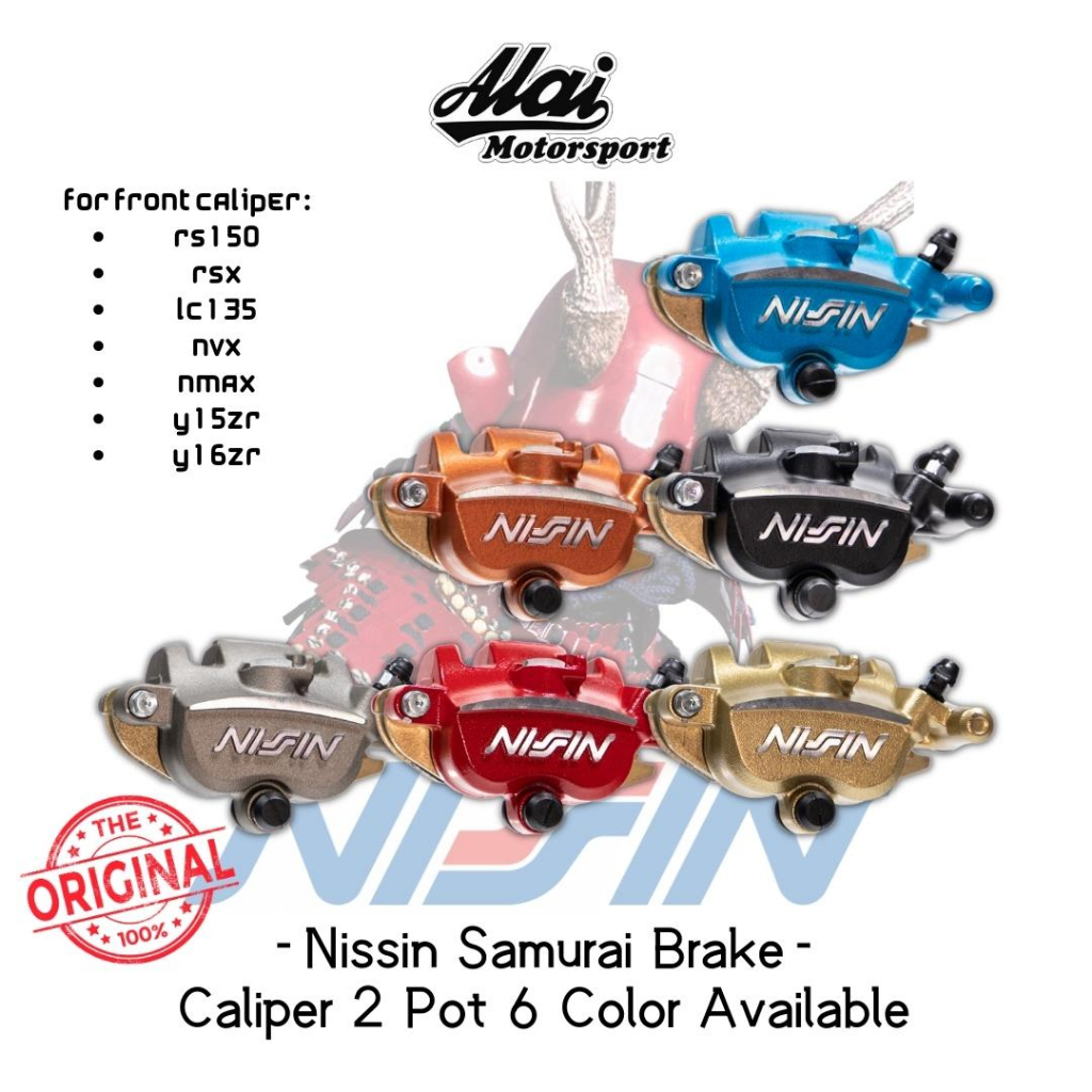 NISSIN SAMURAI RACING 2 Pot Caliper Master pump 100% ORIGINAL PNP Y15ZR ...