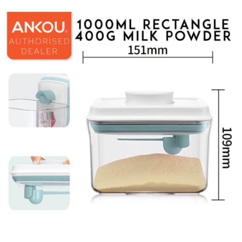 ANKOU AIR TIGHT MILK POWDER CONTAINER (CIRCLE/ SCRAPER ) | Shopee Malaysia
