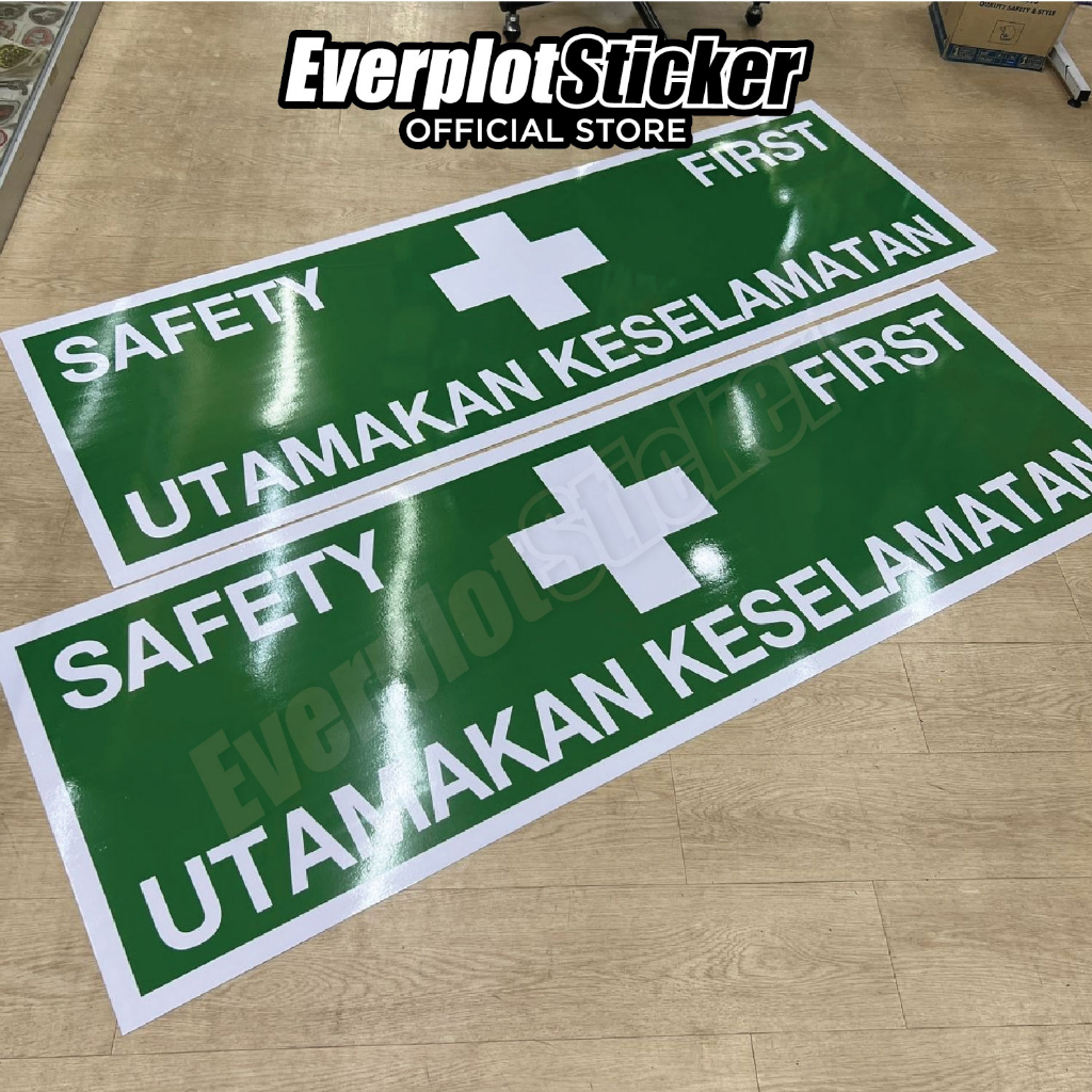 Safety Warning Sign Indoor Outdoor Building size 2'ft x 6'ft Plastic ...