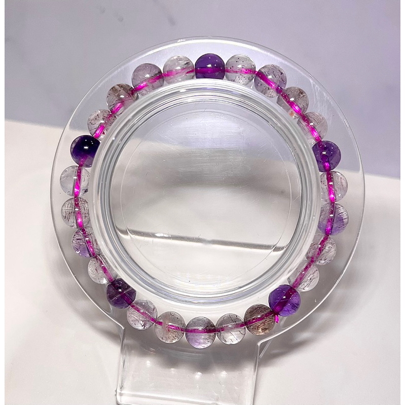 Natural Super 7 bracelet / Strawberry Super 7 bracelet ️天然超七 手串 ...