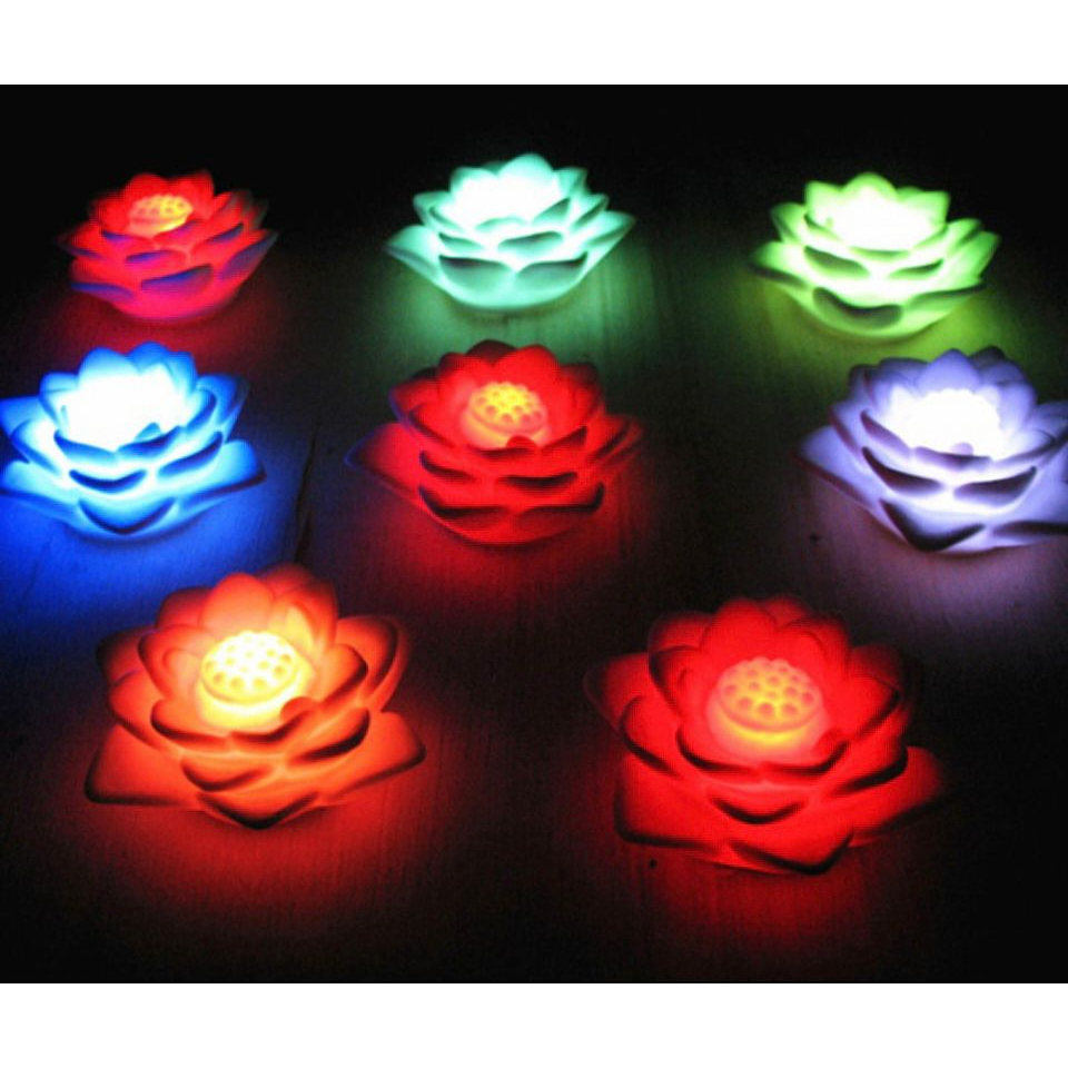 LED lotus flower decoration landscape lamp / lantern night lighting ...