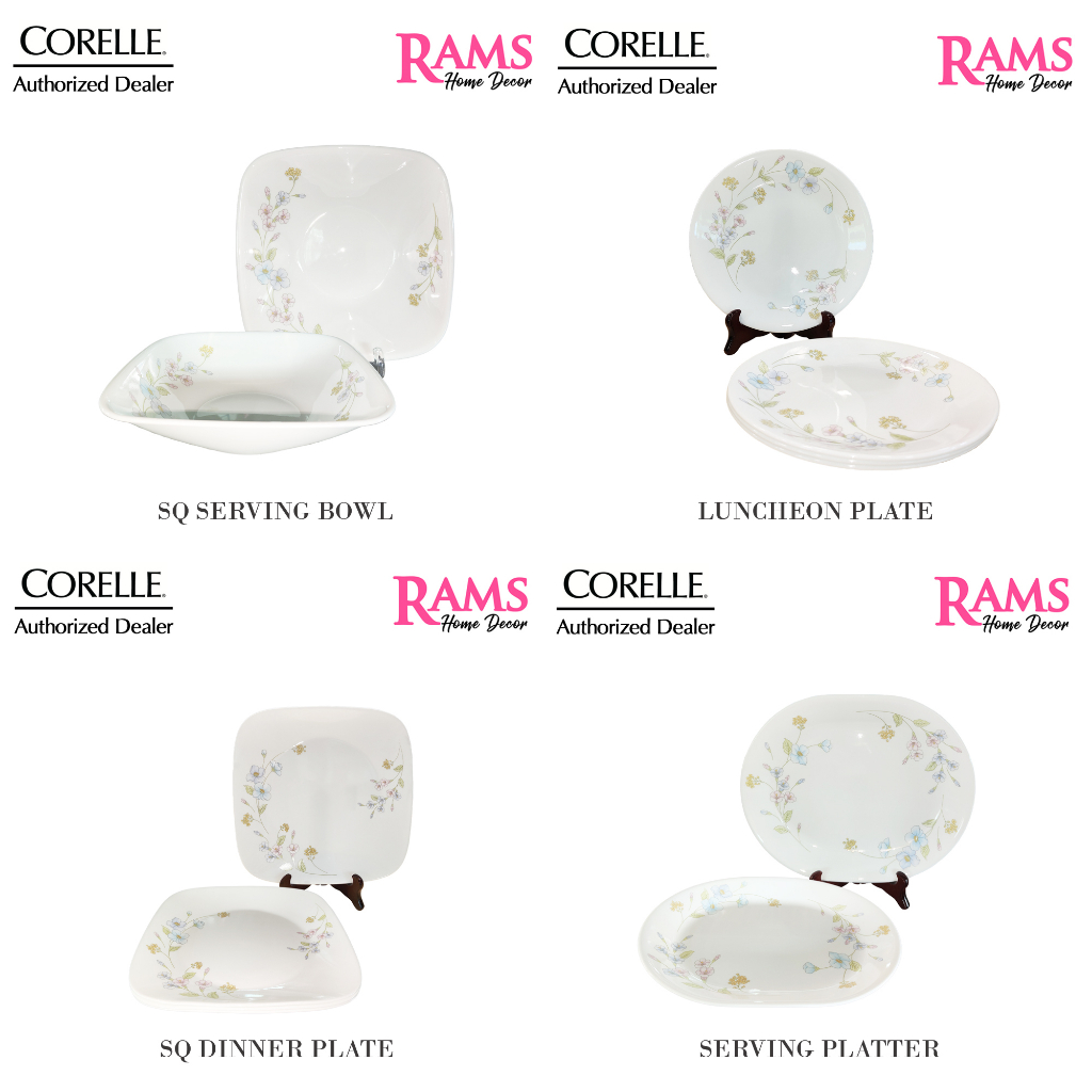 Corelle 2 Pcs / 4 Pcs Vitrelle Tempered Glass Dinner Plate / Soup Bowl ...