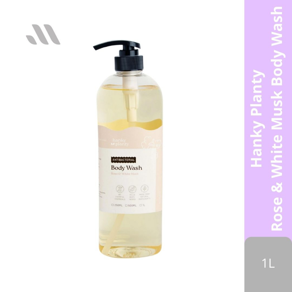 Hanky Planty Antibacterial Body Wash Rose And White Musk 1l Shopee