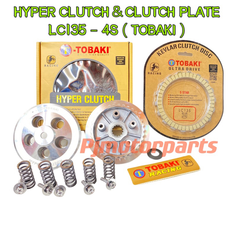 YAMAHA LC135 4S AUTO V1-V8 LC135 Fi (100% ORIGINAL TOBAKI) 1 SET (5 SPRING) RACING HYPER CLUTCH ...