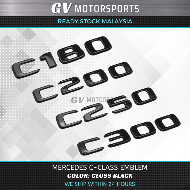 READY STOCK Mercedes-Benz C180 C200 C300 E300 Emblem C-class E-class ...