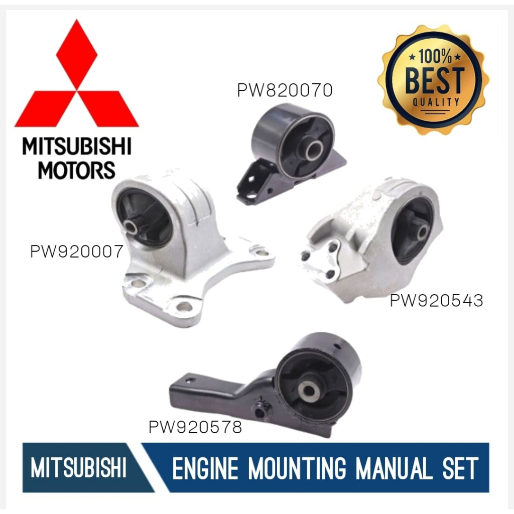 MITSUBISHI Engine Mounting Manual Set for Proton Preve 1.6L (NO TURBO ...