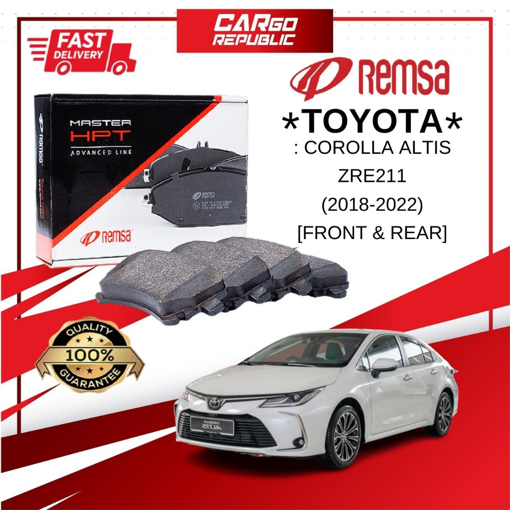 Remsa Brake Pad Toyota Corolla Altis ZRE211 (2018-2022) Front (Depan ...