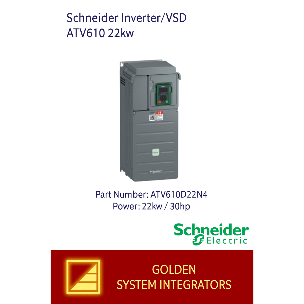Schneider Inverter Variable Speed Drive ATV610 22KW 30HP LOCAL GENUINE ...