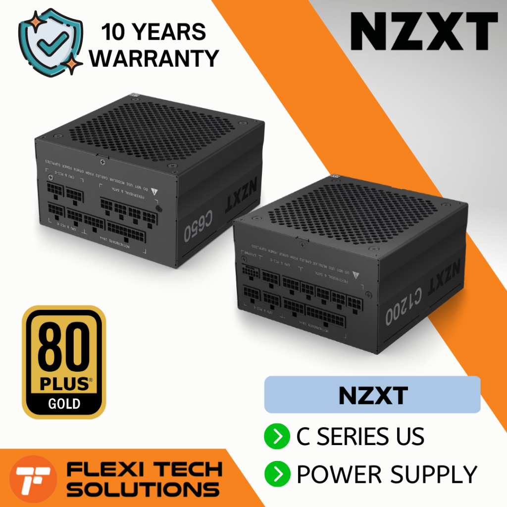 Flexi Tech NZXT C Series C650 / C1200 ATX modular 80 Plus Gold ( US ...