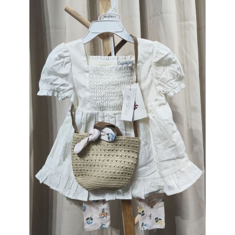 Rachel Zoe 3pcs set with bag Baju Raya Ootd 2023 (12-24m) | Shopee Malaysia