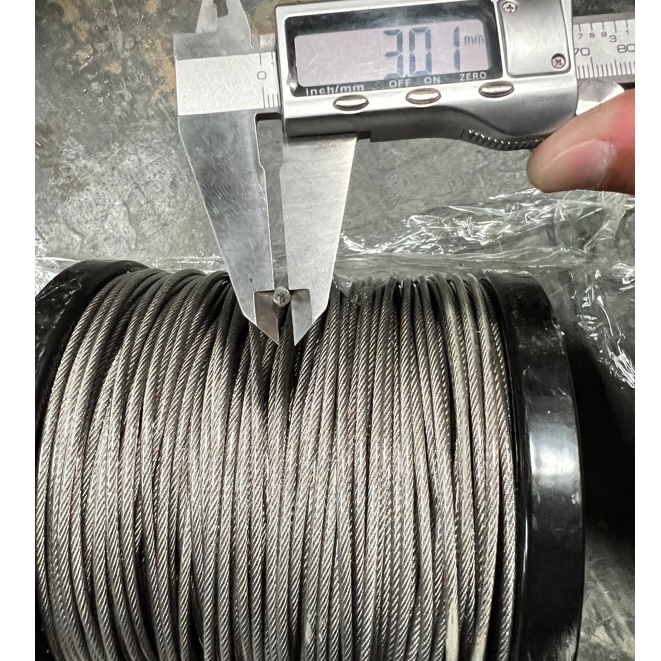 PA SS 304 PVC coated steel wire rope soft cable transparent stainless ...