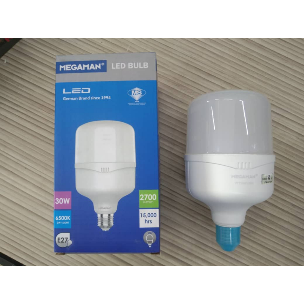 MEGAMAN LED BULD 30W DAYLIGHT 6500K | Shopee Malaysia