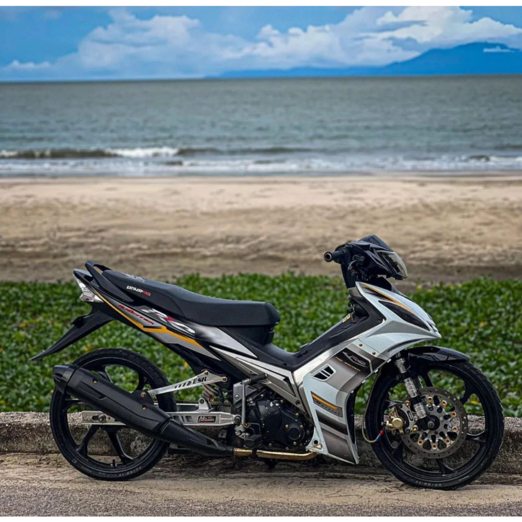 COVERSET BODYSET YAMAHA LC LC135 V1 EXCITER RC WHITE PUTIH STRIPE TANAM ...