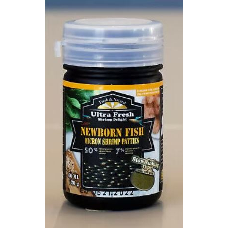 AZOO Ultra Fresh Newborn Baby Fish Micron Shrimp Patties Slow Sinking ...