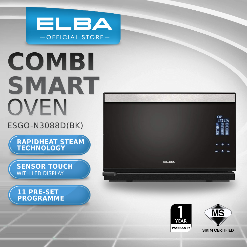 ELBA Combi Smart Oven ESGO-N3088D(BK) - Rapidheat Steam Technology, 8 ...
