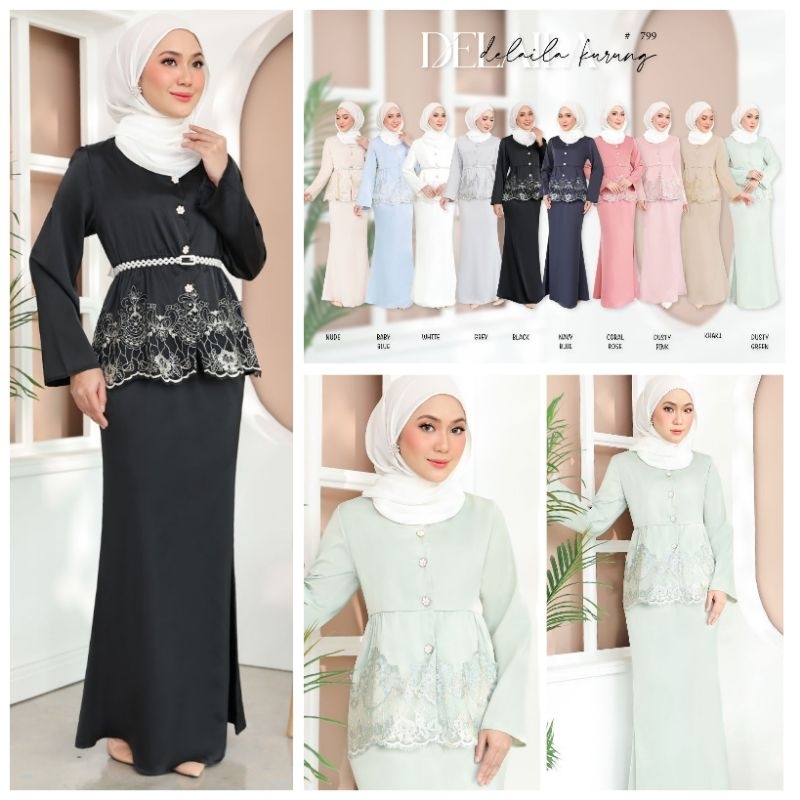Delaila Kurung Moden FREE BELT Pearl! 799 Baju Kurung Moden! Kurung ...