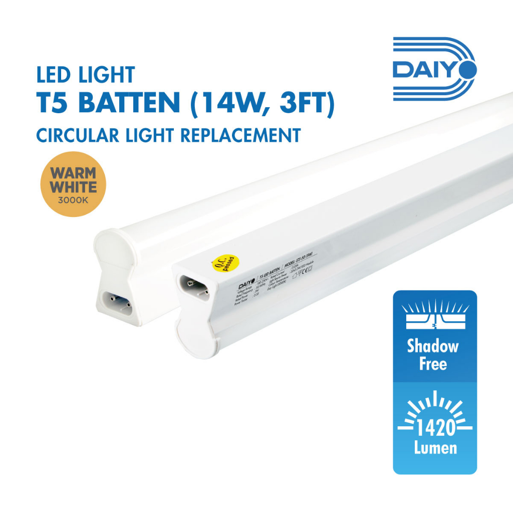 Daiyo LED T-5 Batten Light Warm White (14w) | Shopee Malaysia