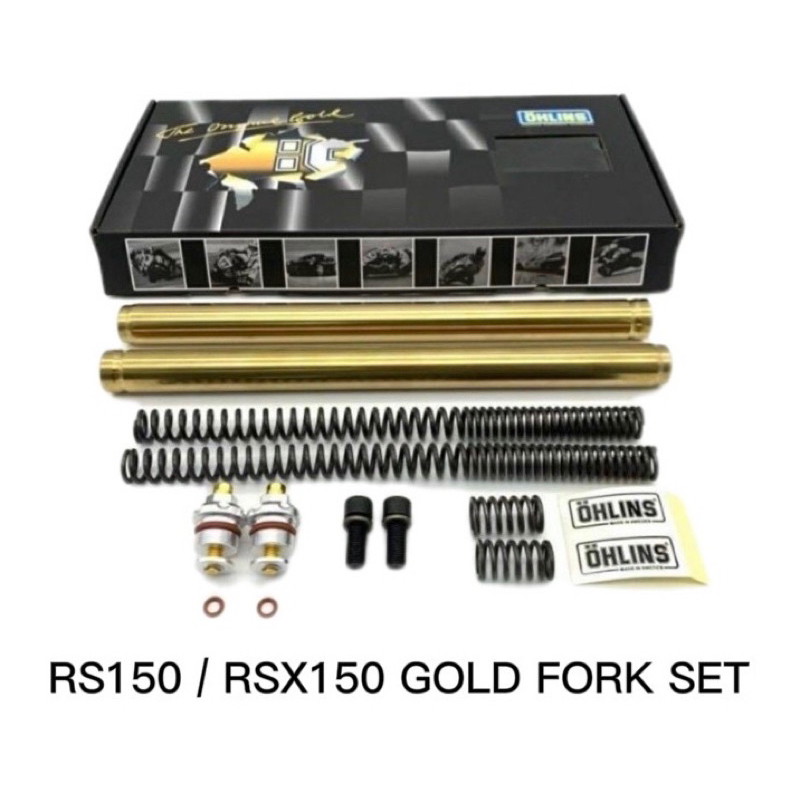 OHLINS ADJUSTABLE GOLD FORK SPRING MOTOR GOLD TUBE RS150 RSX150 RCB SKK ...