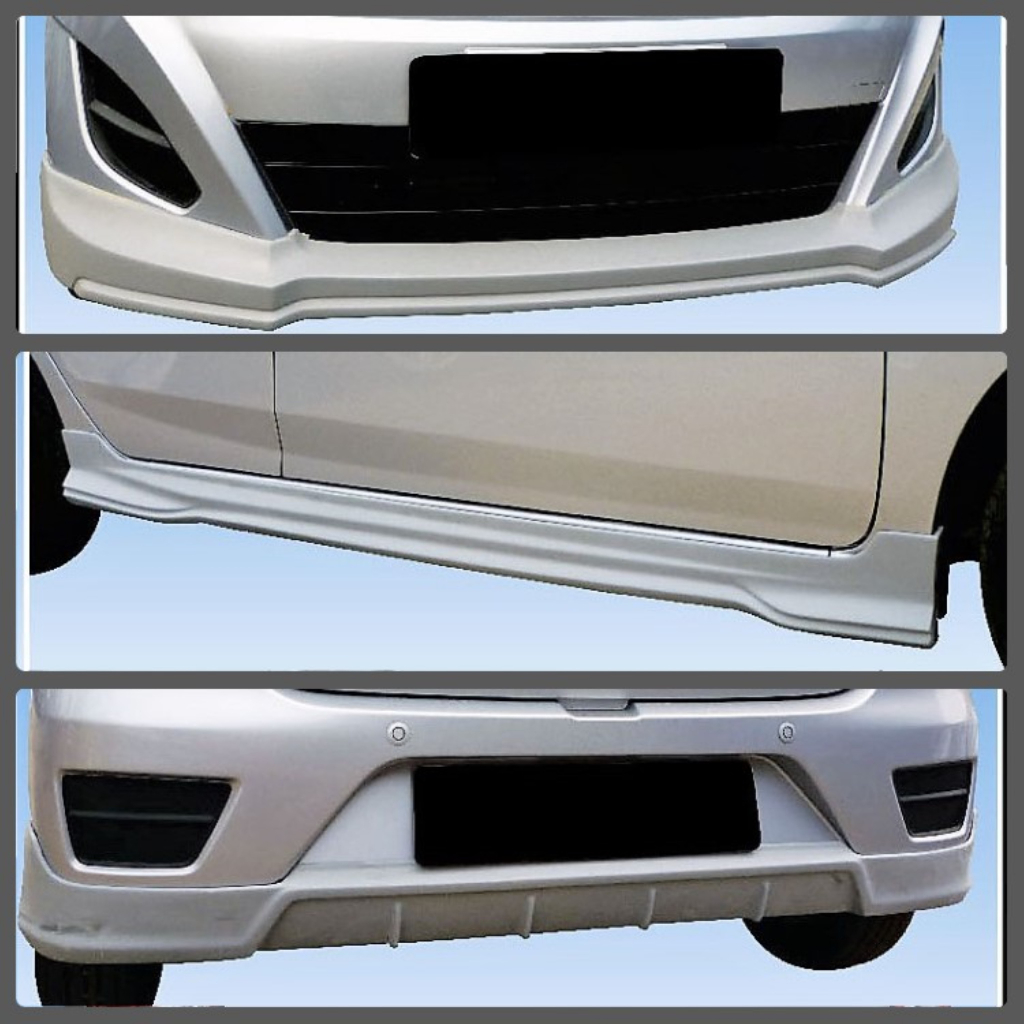Perodua Axia 1st Generation Sportivo Skirting Body Kit Fiber Ready ...