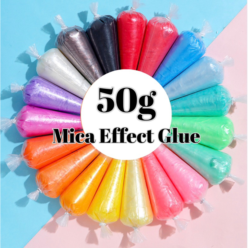 50g Pearlescent Mica Cream Glue DIY Artificial Cream Clay Craft Phone ...