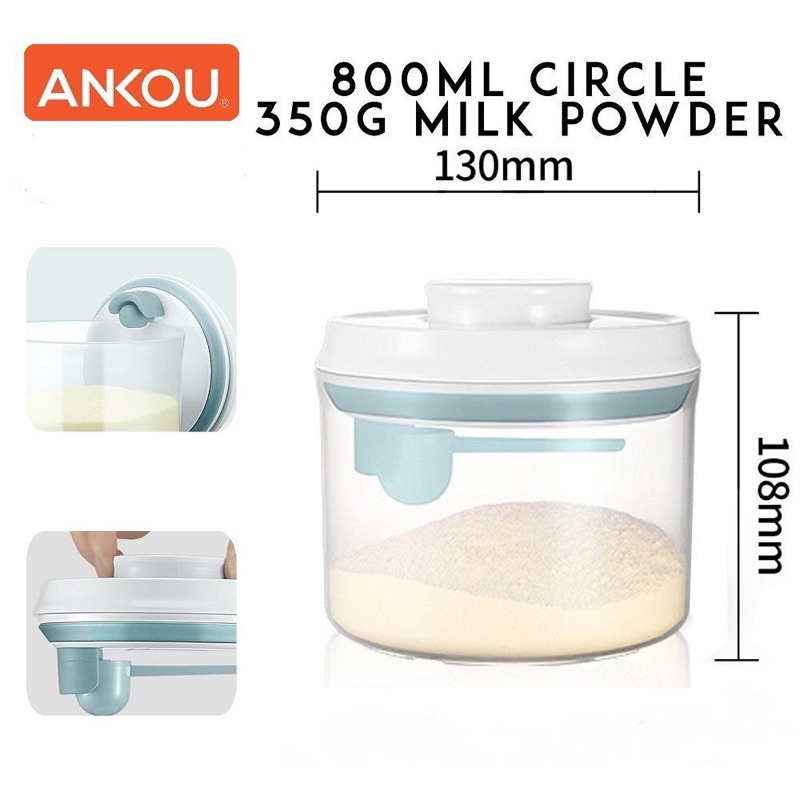 Ankou Authentic Airtight Milk Powder Container - Circle (800ml) NEW ...